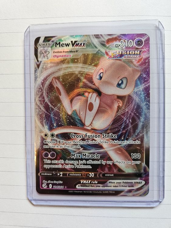 Mew VMAX 310/203 Fusion Strike Pokemon Card. New Neu Rare (Neu (gemäss ...