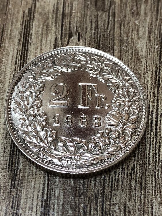 Schweiz 2 Franken 1963 Silber Rar (Gebraucht) in Flumenthal für CHF 8.1 – mit Lieferung auf ...