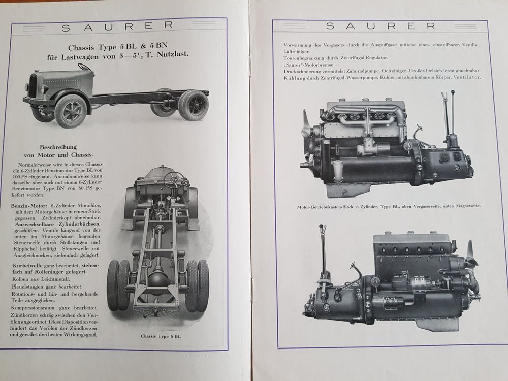 Prospekt Saurer Typ 5BL & 5BN Lastwagen 1932 (Gebraucht) in Hausen AG für CHF 48 – mit Lieferung ...