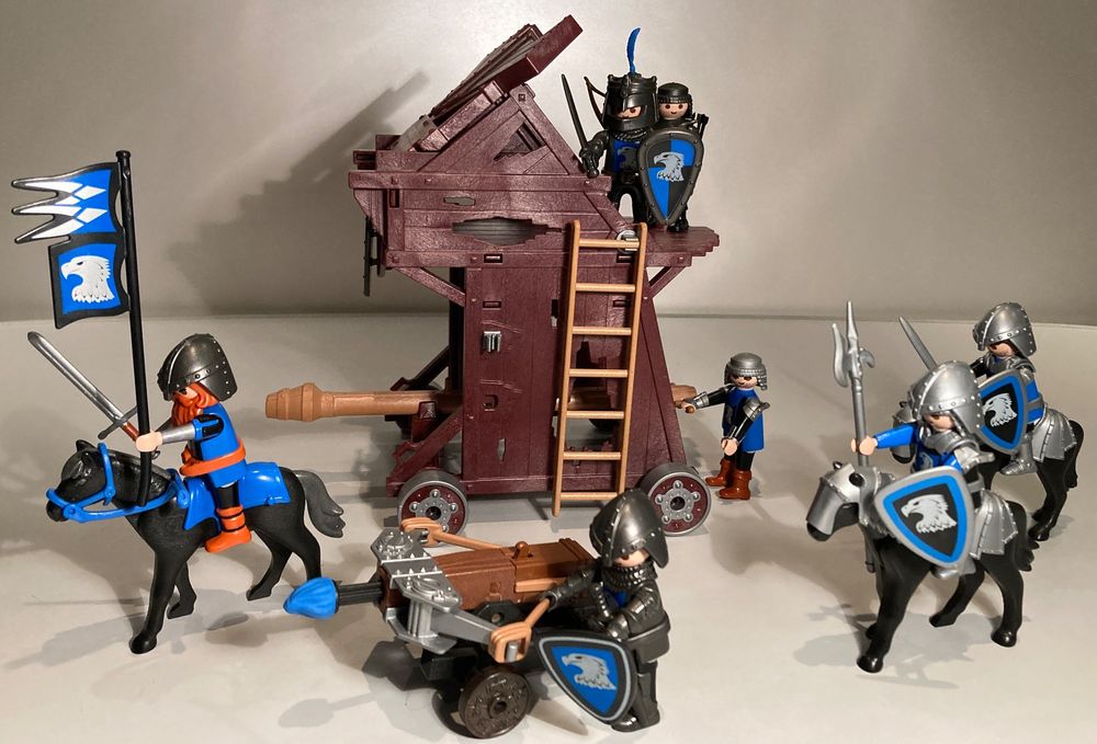 Playmobil Knights Adler-Ritter mit Angriffsturm und Balliste (Gebraucht ...