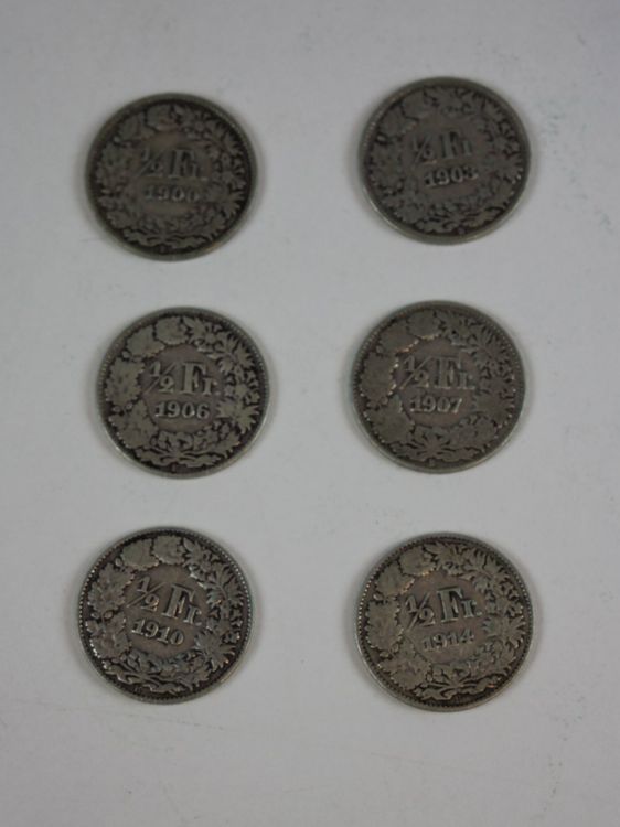 6x 1/2 Franken Silbermünzen (1900-1914) Ab 1.- | Kaufen auf Ricardo