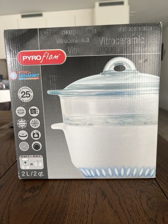 NEU & OVP: Pyroflam Vitrokeramik-Topf 2 L – Ofenfeste Glassc (Neu und ...