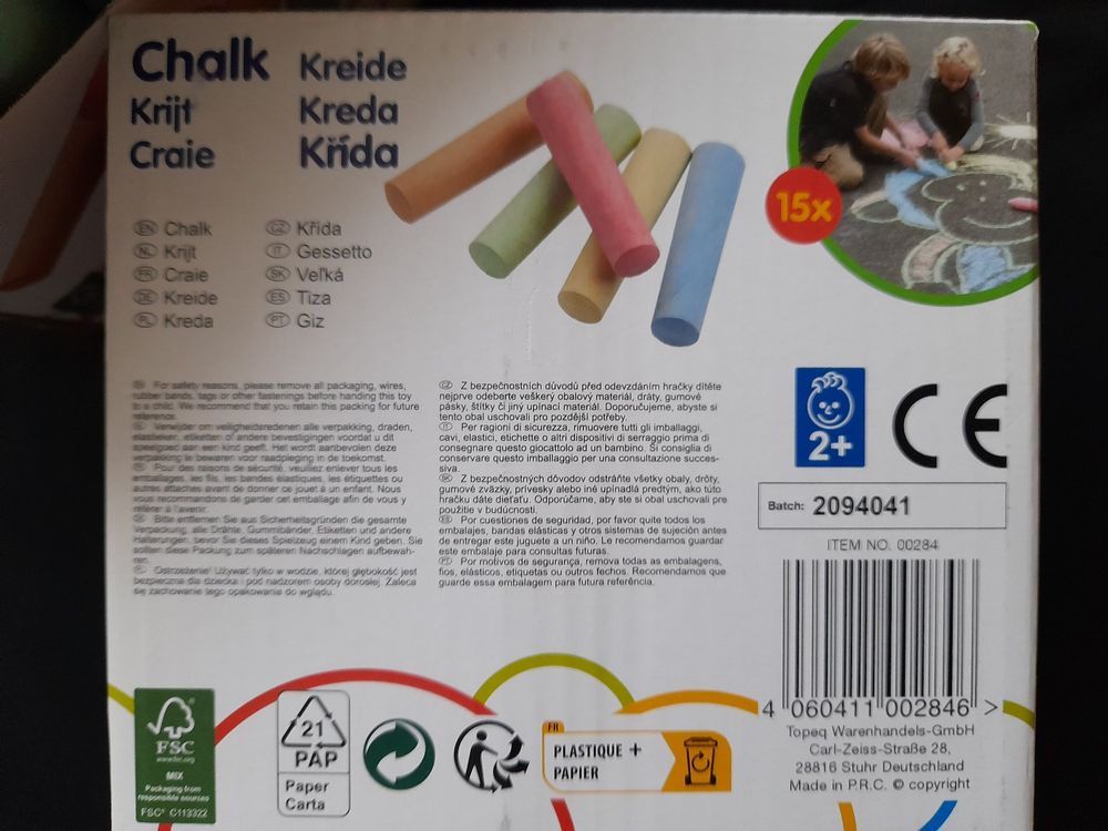 NEU: Kreide / Strassenkreide / 30 Stück - 5 Farben Original (Neu und originalverpackt) in ...