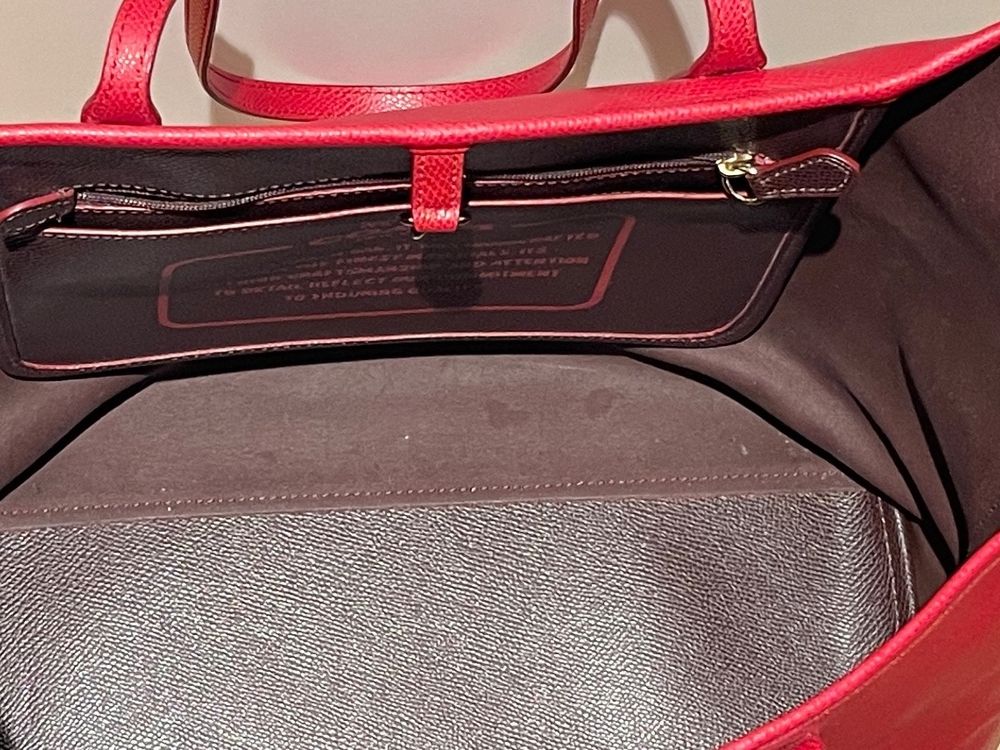 COACH SHOPPER TASCHE MEGA LEDER ROT SCHÖN | Kaufen auf Ricardo