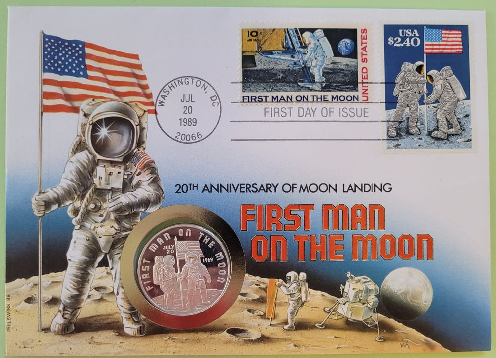 Münzbrief USA FIRST MAN ON MOON / APOLLO 11 Silber 999 (Gebraucht) in Oberriet SG für CHF 17 ...