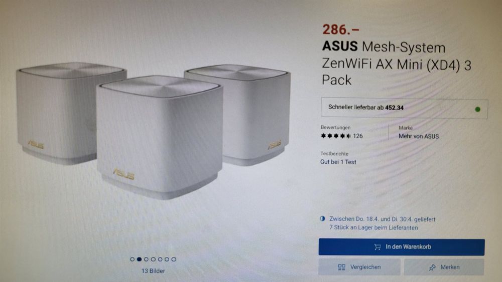ASUS Zen WiFi6 AX mini Dual Band Router Mesh 3er-Set | Kaufen auf Ricardo