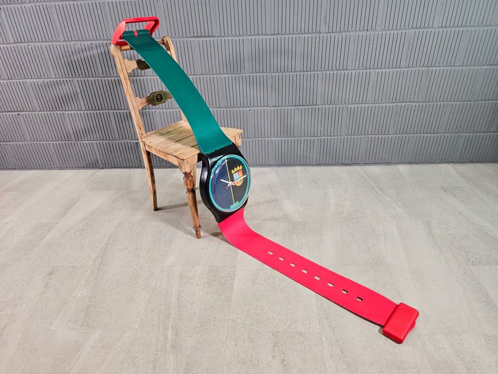 1987 Maxi Swatch Gent Sir Wanduhr Deco Wall Clock Swiss Made (Gebraucht ...