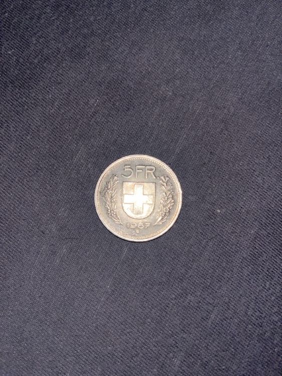 Silbermünzen 5 Franken 1967 Schweiz (Gebraucht) in Bonaduz für CHF 22 – mit Lieferung auf ...