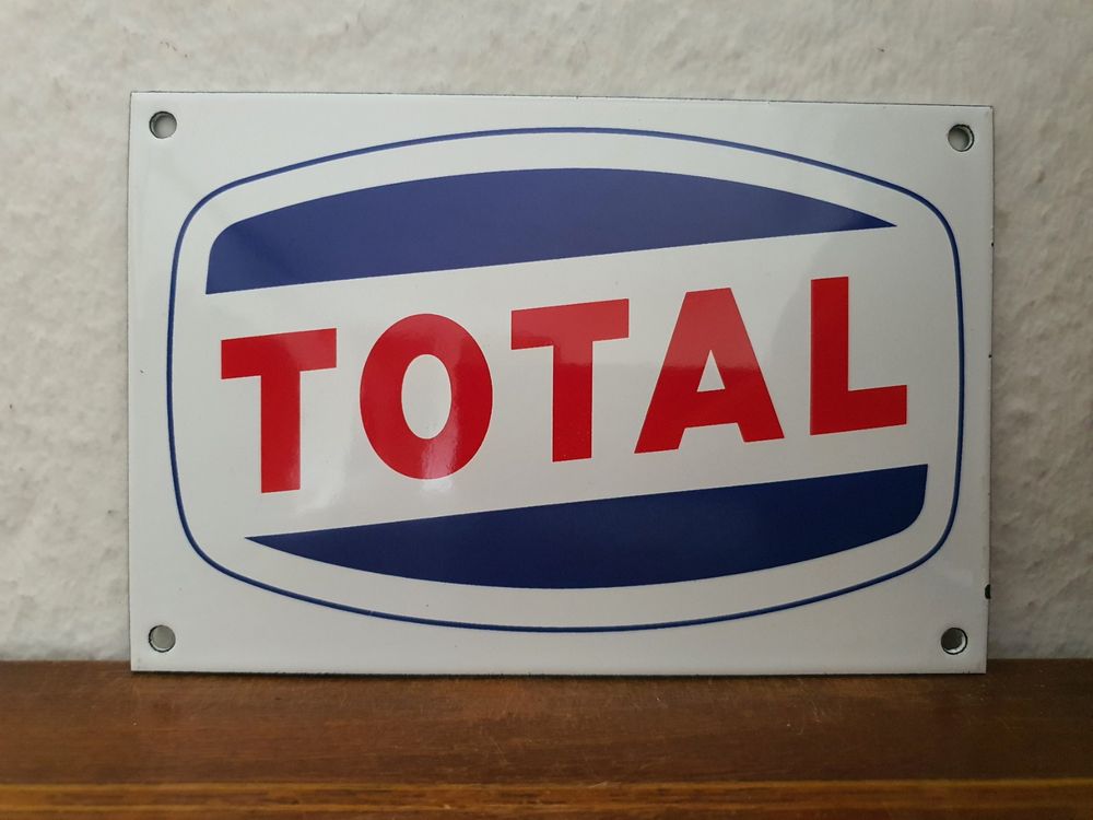 Emailschild Total Motor Oil Logo Emaille Schild Reklame | Kaufen auf ...