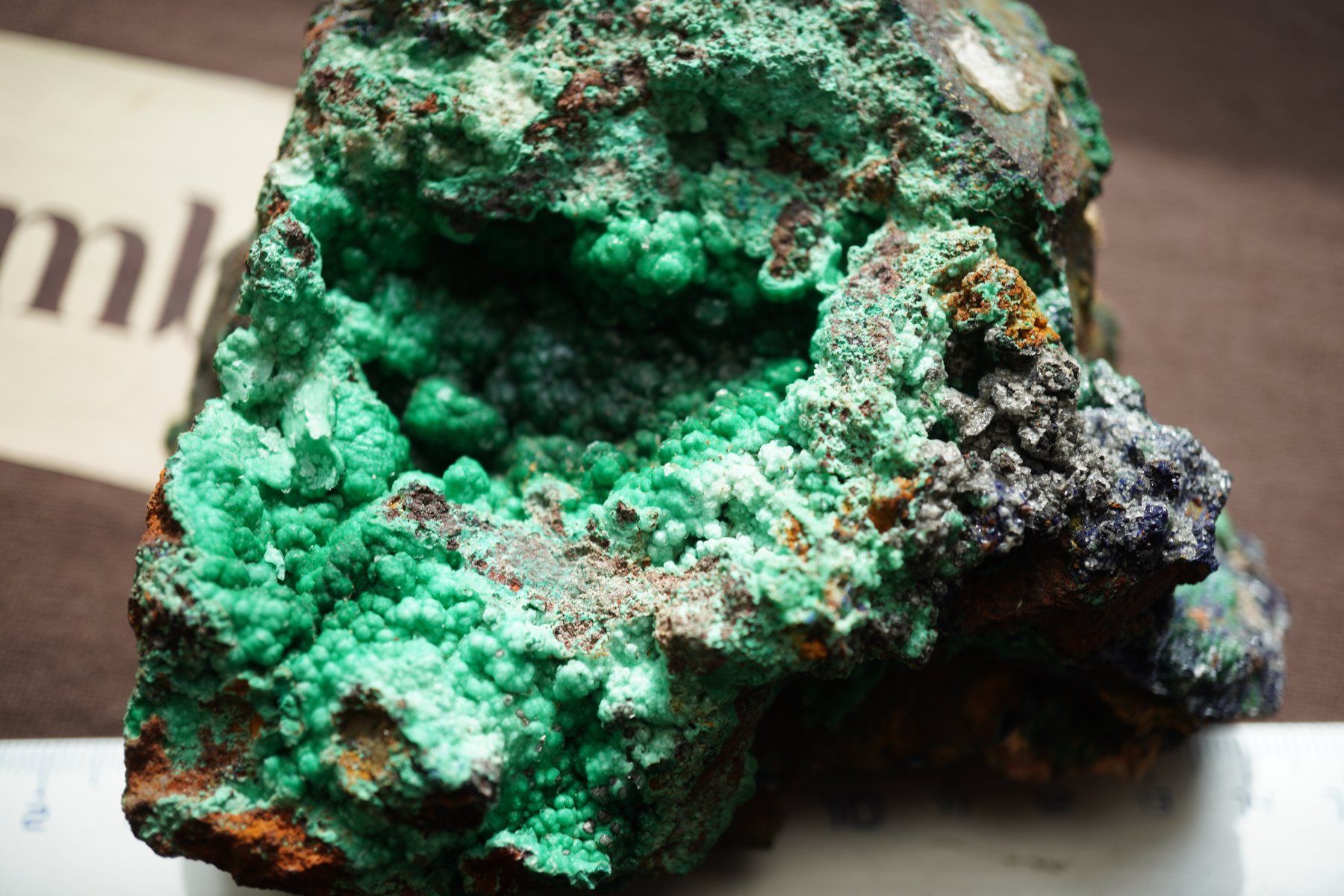 Große Faserige Malachit Kristalle, Congo Mineral (Neu und ...