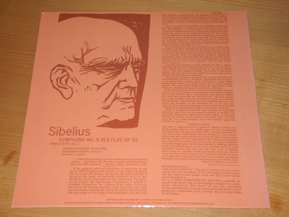 SIBELIUS: SINFONIE NR 5 - ALEXANDER GIBSON - LSC 2405 (Neu (gemäss ...