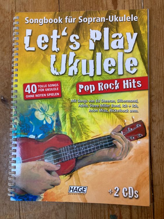 Ukulele Songbuch für Anfänger + 2 CDs Pop Rock Hits Sheer... | Kaufen auf Ricardo