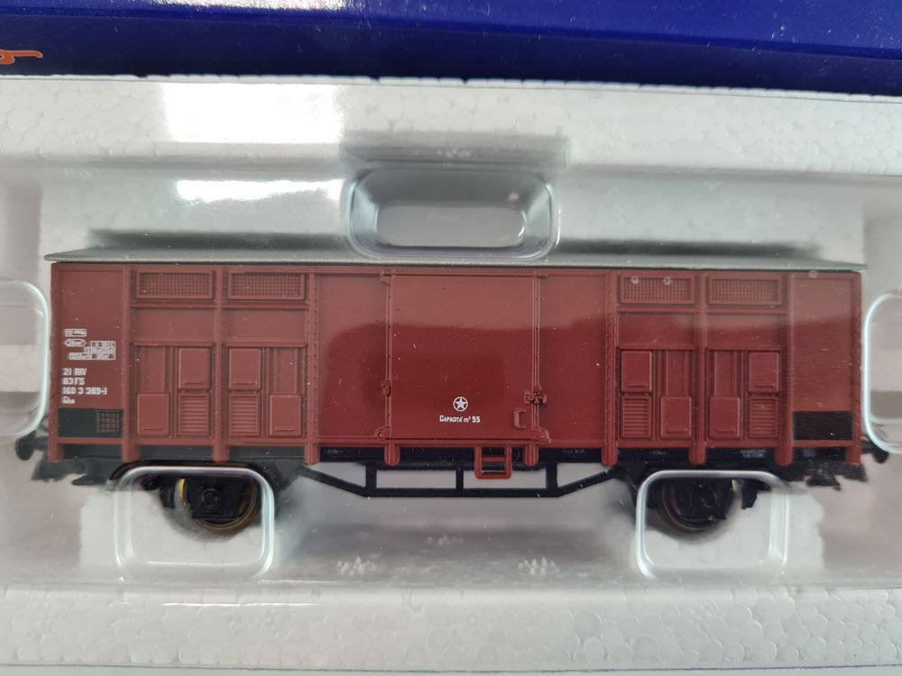 ROCO 56066 gedeckter Güterwagen FS 3er Set H0 1:87 (Neu (gemäss ...