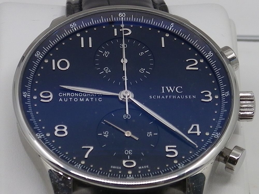 IWC Portugieser Schaffhausen, Edelstahl schwarz, IW3714 (Gebraucht) in ...