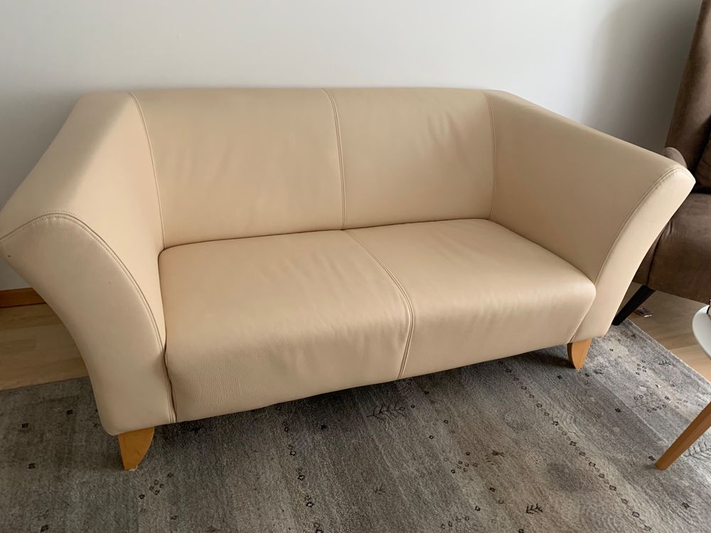 Echtleder Sofa 2er | Kaufen auf Ricardo