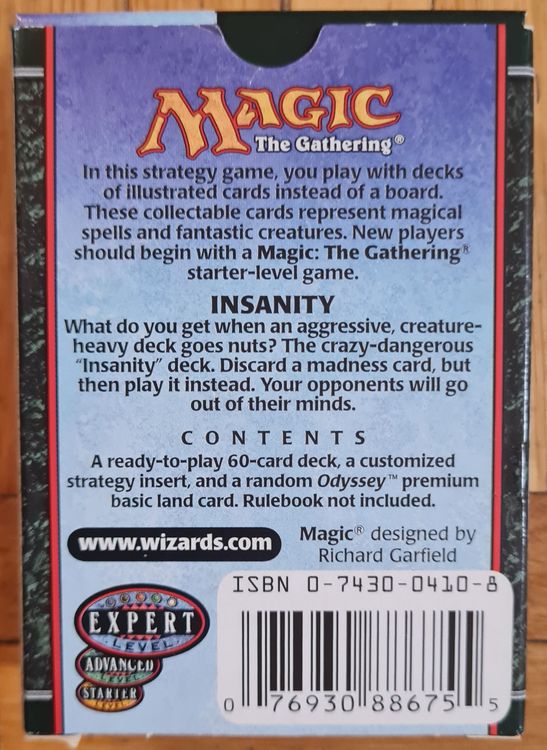 Vorkonstruiertes Theme-Deck "Insanity" Magic the Gathering (Gebraucht ...