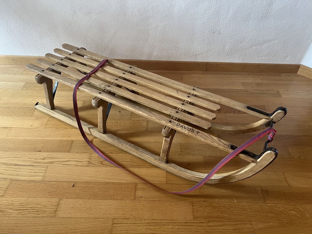 Holzschlitten Davos, Vintage Schlitten, Nostalgie (Gebraucht) in Rafz ...