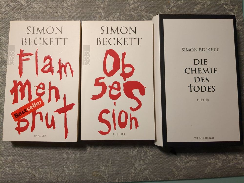 Simon Beckett 3 Thriller Flammenbrut, Obsession Chemie des.. (Gebraucht) in Muri AG für CHF 4 ...