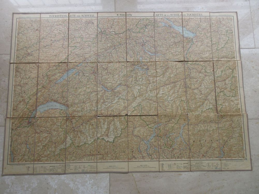 Landkarte / Touristenkarte der Schweiz, 1:400 000, Leinen (Gebraucht) in Binningen für CHF 20 ...