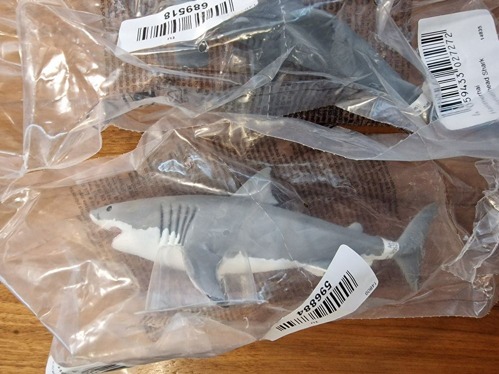 Schleich Wassertiere Set / Delfin, weisser Hai, Hammerhai (Neu und ...