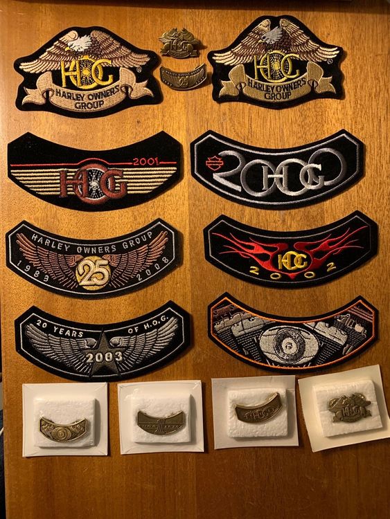 Harley Davidson HOG Patches und Pins (Neu und originalverpackt) in ...