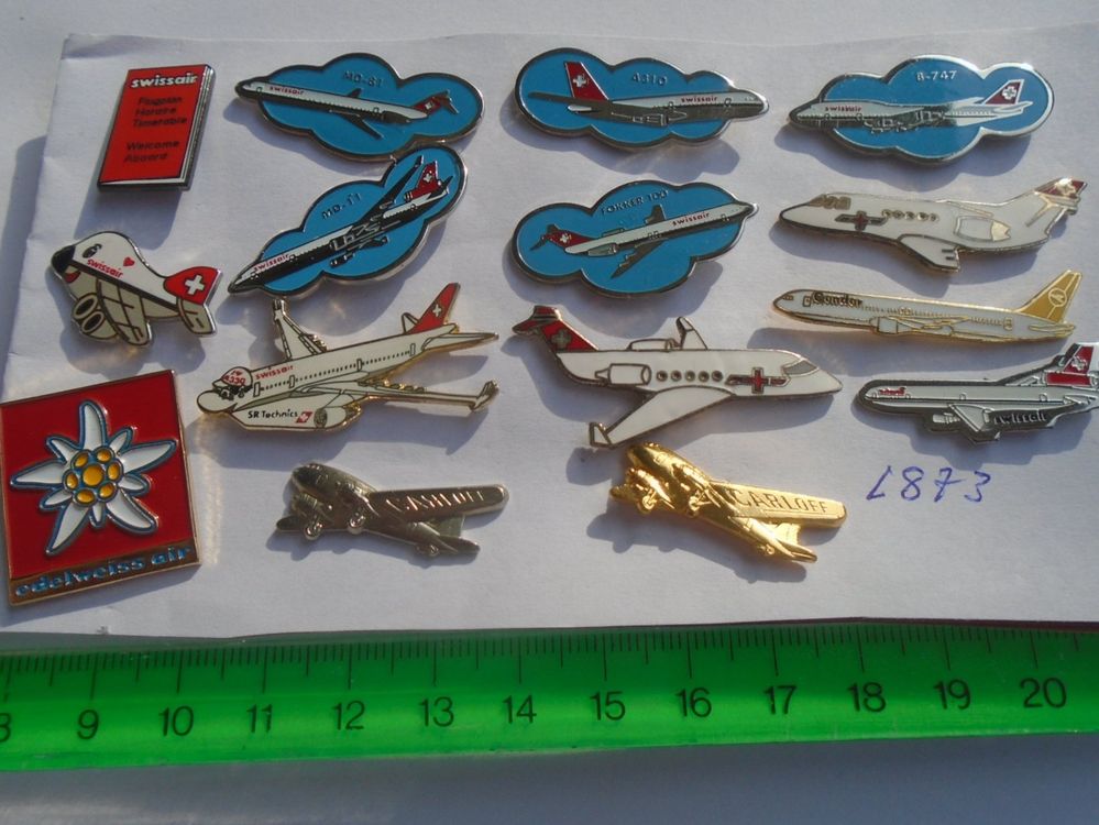 15 ver Flugzeug Pins (L873) | Kaufen auf Ricardo