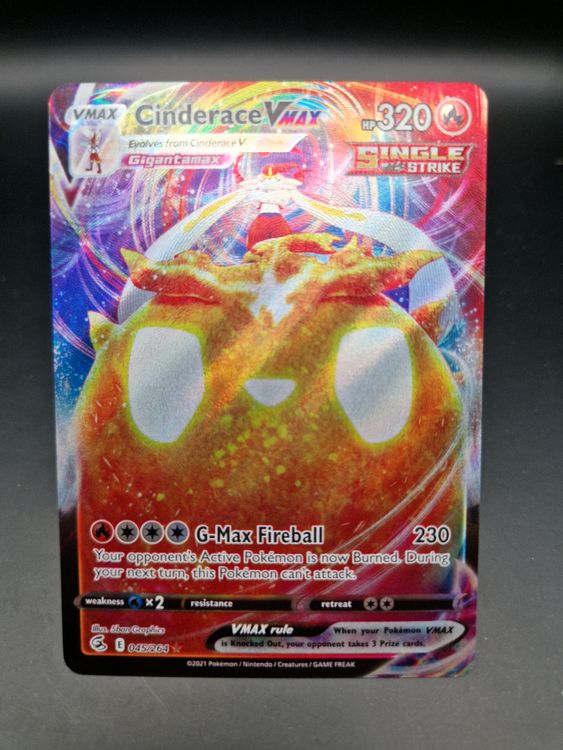 Cinderace Vmax Fusion Strike Eng 045/264 (Neu (gemäss Beschreibung)) in ...