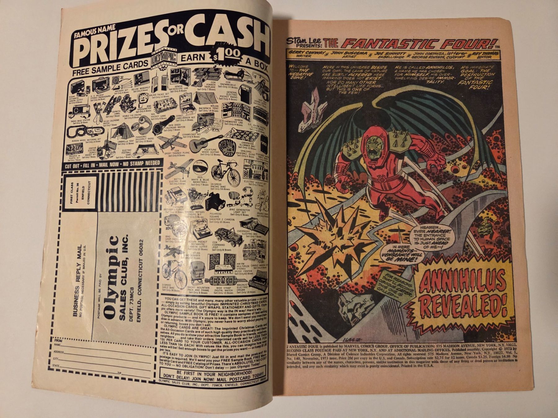 FANTASTIC FOUR #140 (Marvel, 1973) Origin of Annihilus (Gebraucht) in ...