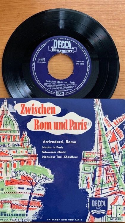 Lys Assia - Zwischen Rom Und Paris // 7" EP - 1. D-Pres.1956 (Gebraucht ...