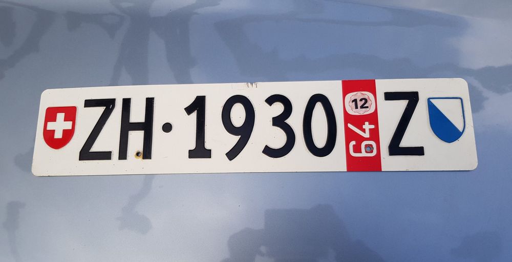 Autonummer ZH 1930 Z Temporär Nummernschild Zürich Schild | Kaufen auf ...