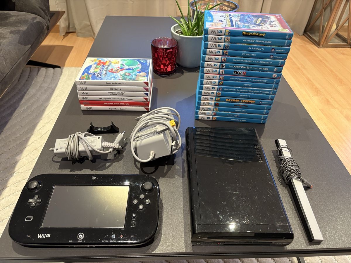 Wii U Gamepad + Konsole und dazugehörige Kabel und Spiele (Gebraucht ...