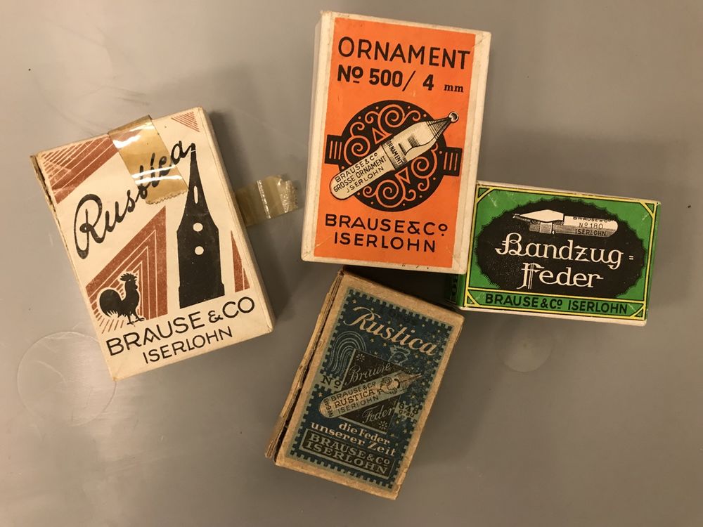 4 Schachteln Vintage Schreibfedern Brause & Co. Iserlohn (Gebraucht) in ...
