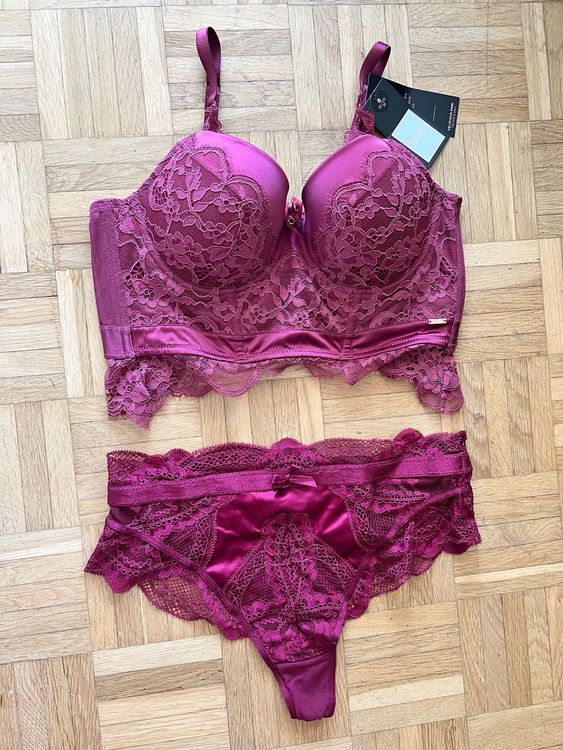 Hunkemöller Noir Collection longline BH & Panties / 85B / M (Neu (gemäss Beschreibung)) in ...