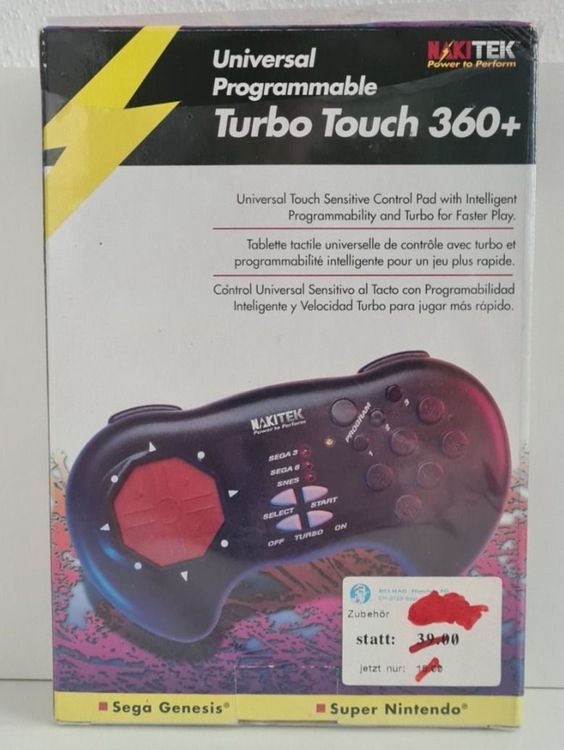 Turbo Touch 360 Controller SNES/SEGA Programmierbar CIB OVP (Neu ...