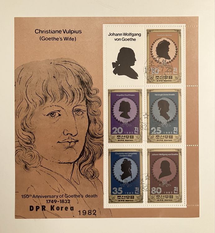 Johann Wolfgang von Goethe’s Frau Christine Vulpius 1982 (Neu (gemäss ...
