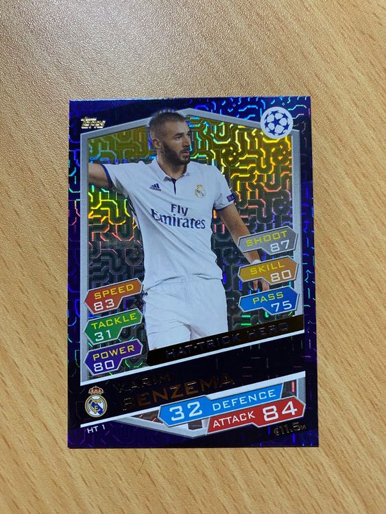 Topps Match Attax 2016 Karim Benzema Real Madrid (Neu (gemäss ...