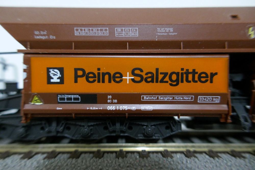 Roco DB Selbstentladewagen Peine+Salzgitter orange W3 (Gebraucht) in ...