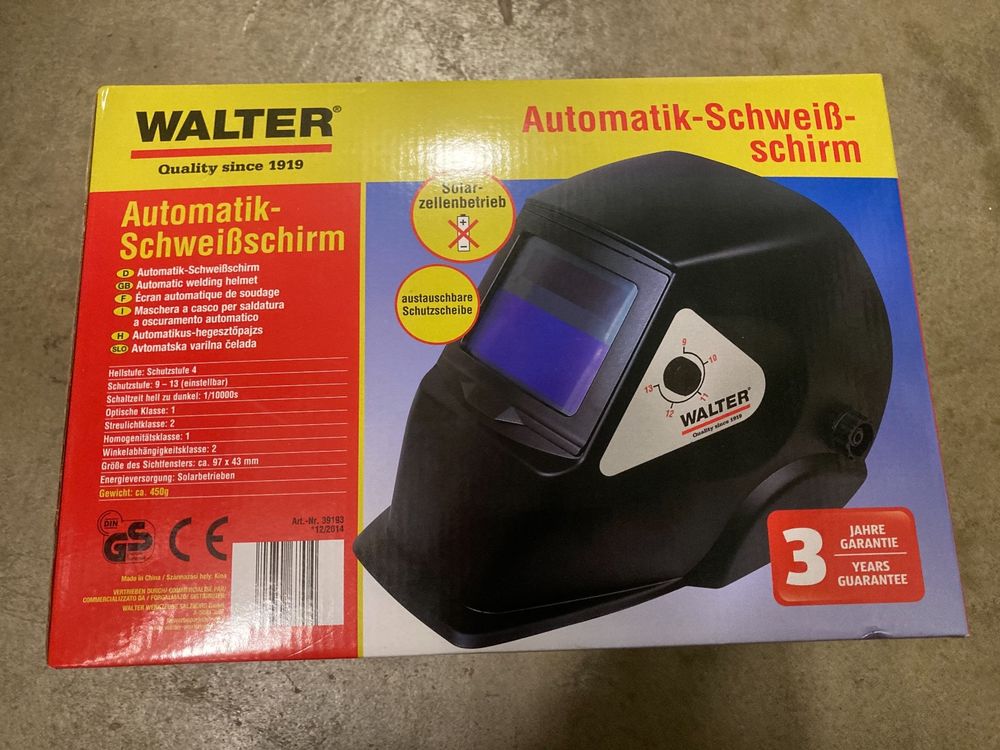 WALTER Automatik-Schweisshelm (Gebraucht) in Basel für CHF 26 – mit ...