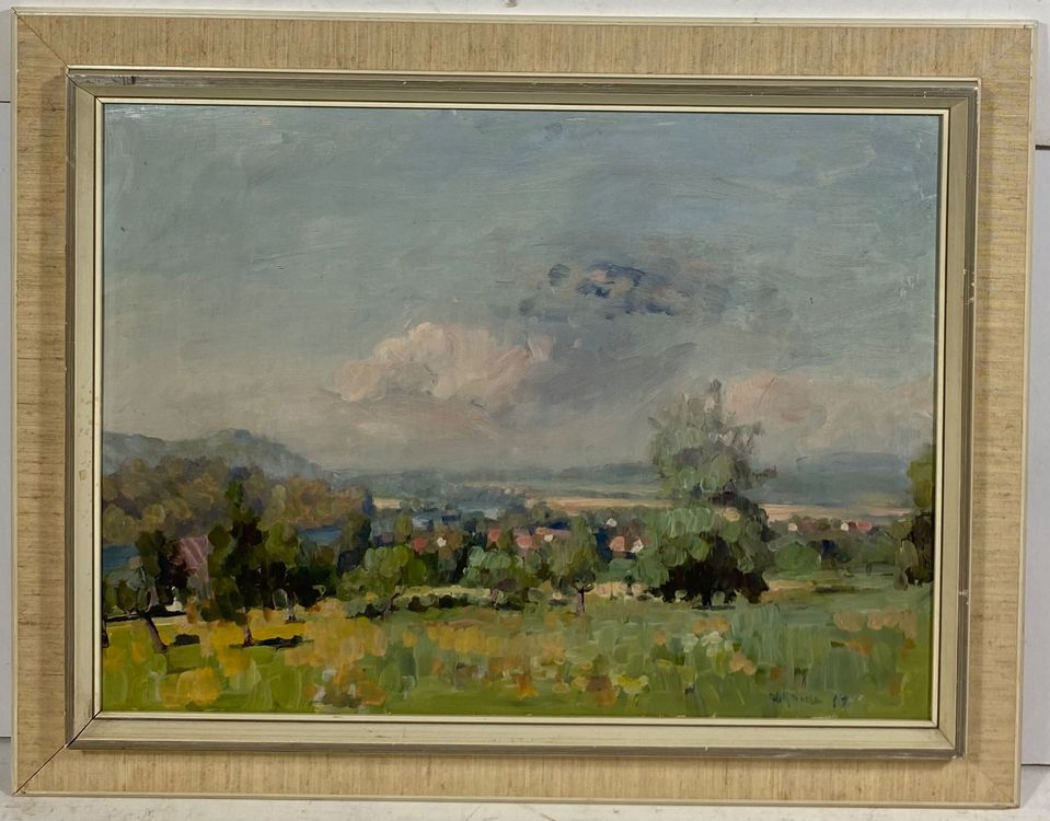 Landschaft Gemälde Unleserlich Signiert | Kaufen auf Ricardo