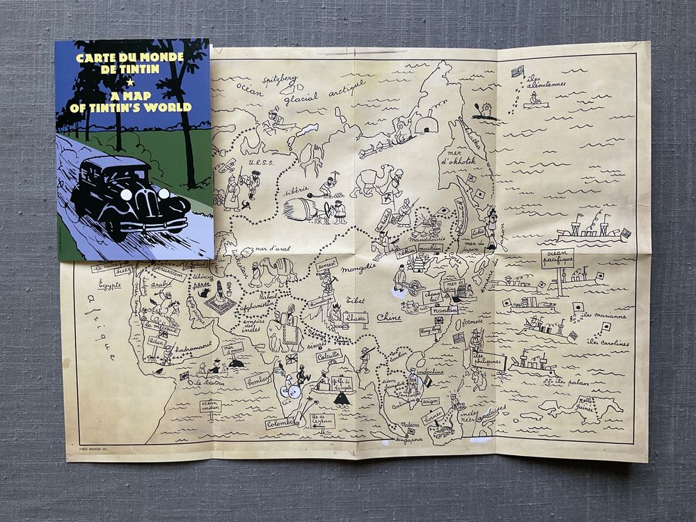 🔴 Carte du monde de Tintin - A Map of Tintin's World 🔴 (Gebraucht) in Basel für CHF 5.9 – mit ...