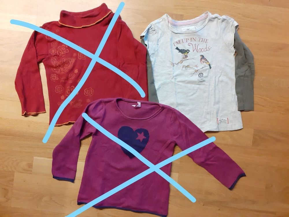 Pullover 2in1-Look Vögel, Gr. 98/104 | Kaufen auf Ricardo