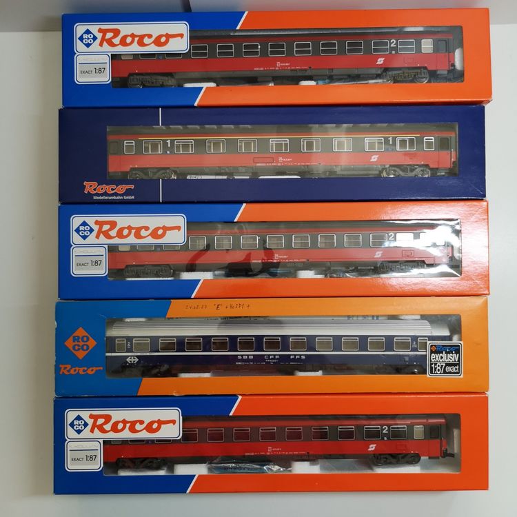 5 x Roco Eurofima Wagen SBB/ÖBB 1:87 DC OVP (Gebraucht) in Dittingen ...