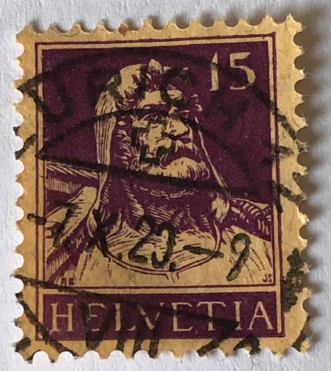 Nr.128 Tellbrustbild Vollstempel Zürich (Gebraucht) in Aarau für CHF 0.5 – mit Lieferung auf ...