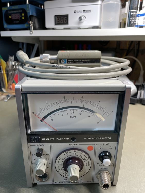 Vintage HP 435B Power Meter + defect HP 8481A Power Sensor (Defekt) in ...