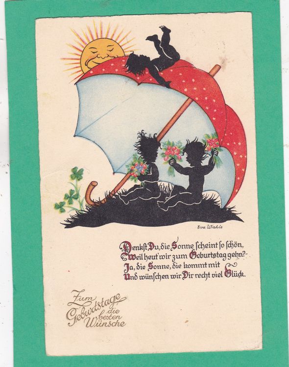 Kitsch Kinder Schirm Geburtstag Eva Wahle 1934 (Defekt) in Herisau für CHF 1 – mit Lieferung auf ...