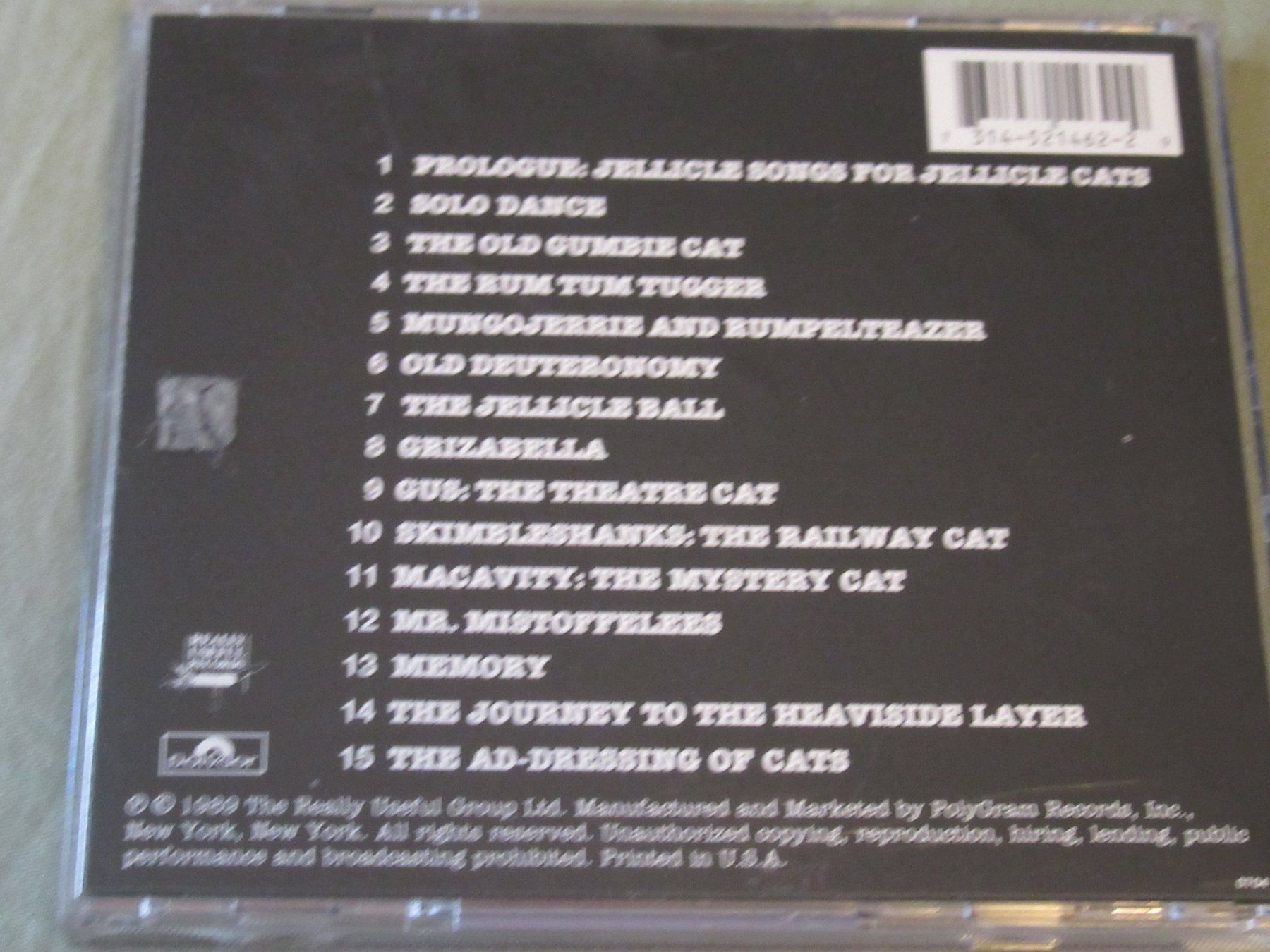 Original CD: Andrew Lloyd Webber - Selections from Cats (Gebraucht) in ...