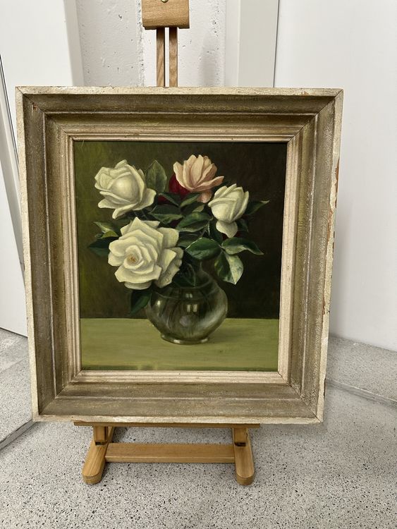 Antikes Gemälde Blumen Stillleben unl signiert | Kaufen auf Ricardo