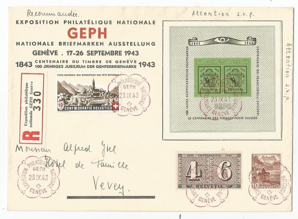 ** GENFER BLOCK W18 & MEHRFACHE FRANKATUR ** (Gebraucht) in Heimenschwand für CHF 15 – mit ...