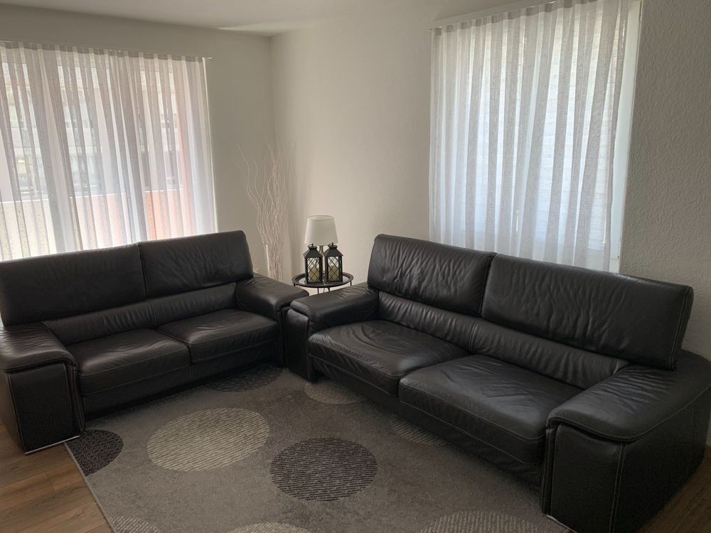 Echtleder 2er und 3er Sofa (Gebraucht) in Glattbrugg für CHF 349 – mit Lieferung auf Ricardo kaufen