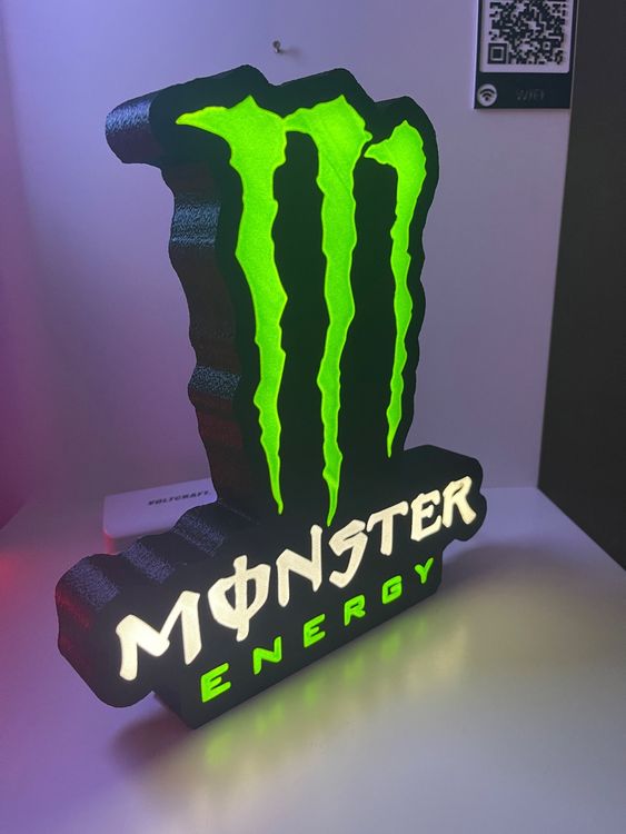 Monster Energy Logo mit LEDs (Neu (gemäss Beschreibung)) in Luzern für ...